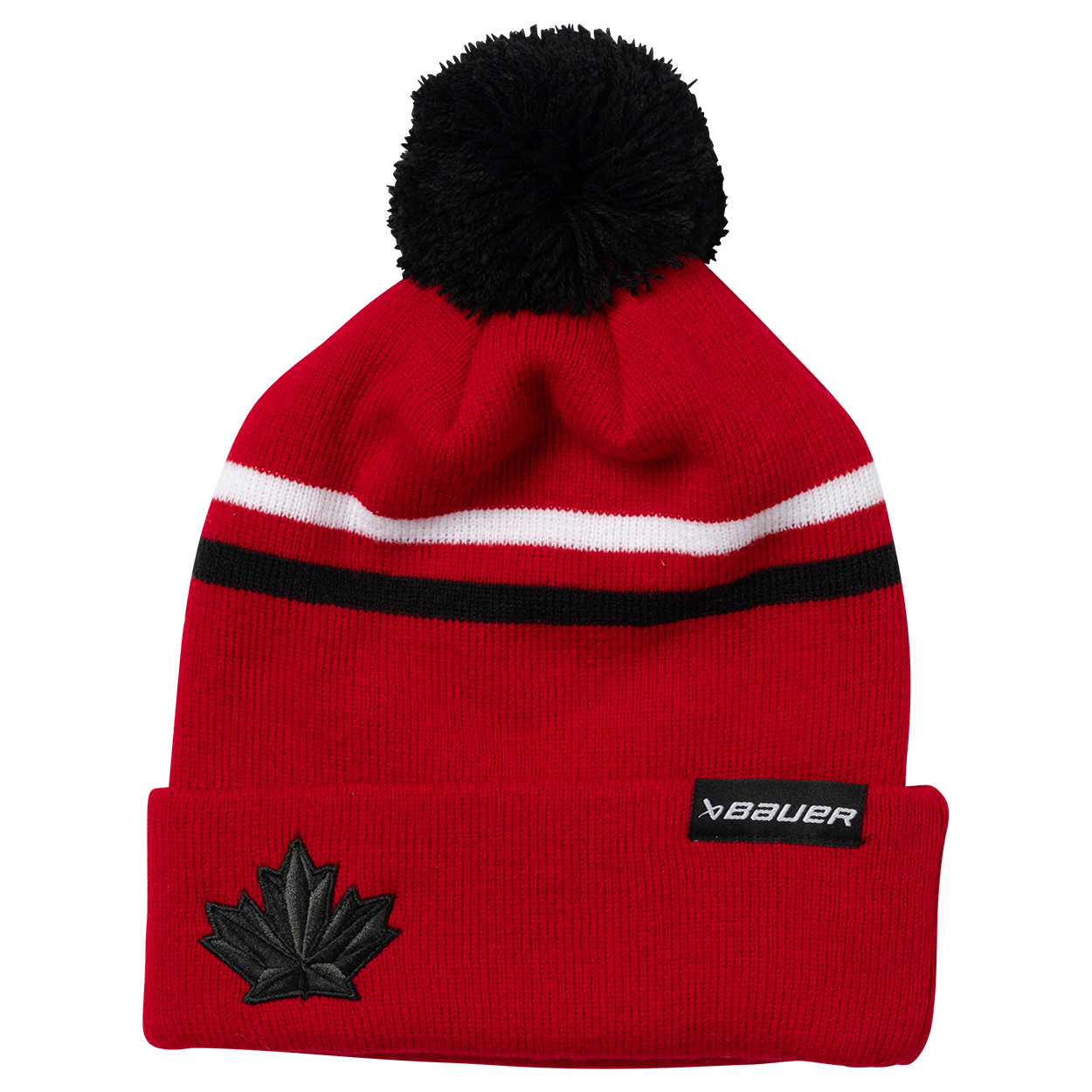 Tuque rayée avec pompon BAUER x Hockey CanadaMD SENIOR